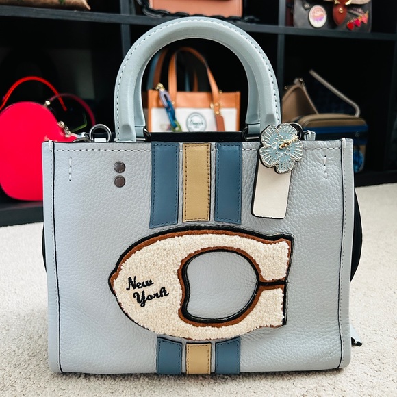 Coach | Bags | Coach Upcrafted Rogue 25 In Sky Blue Euc | Poshmark